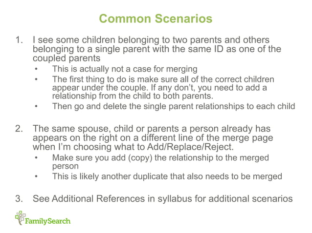 Merging People in FamilySearch Family Tree - Presentation | PPT