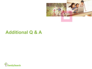 Merging People in FamilySearch Family Tree - Presentation | PDF