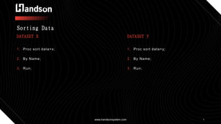 SAS Tutorial: Merging SAS Datasets | PPTX