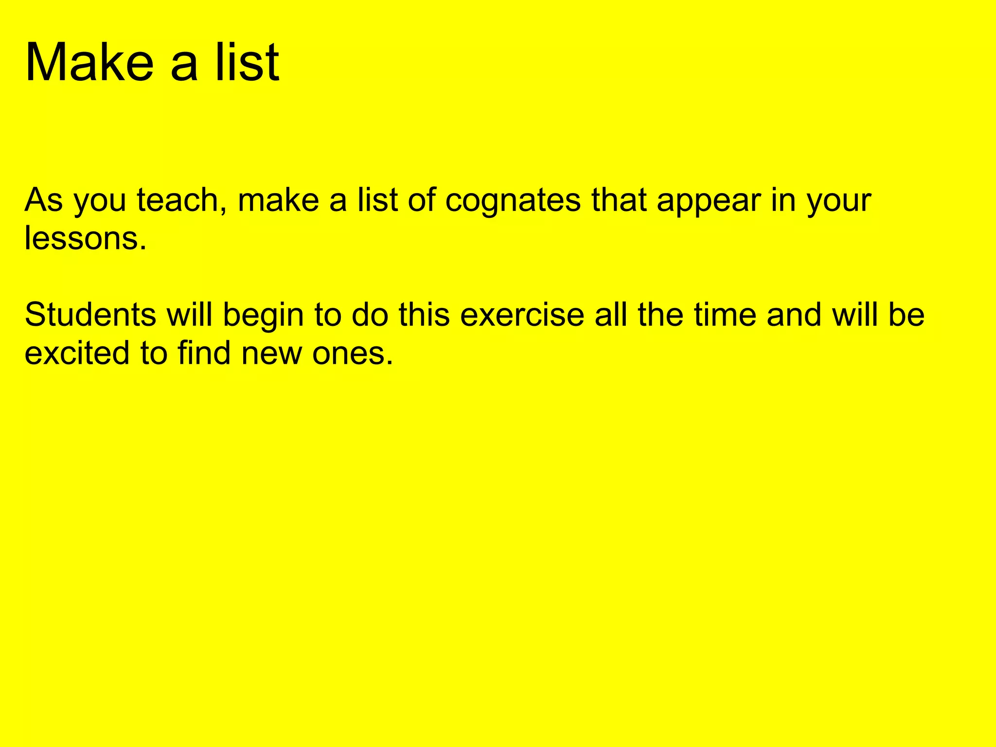 Merging spanish and_english_through_cognates | PPT