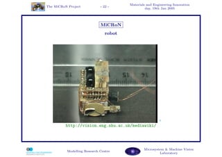 The MiCRoN Project | PDF | Robotics | Technology & Computing