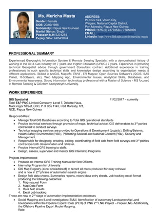 Curriculum Vitae - 26th July 2019 | PDF