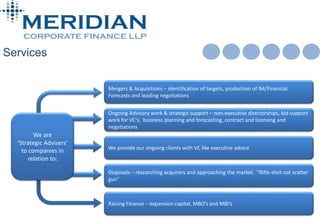 Meridian Corporate Finance Linked In | PPTX