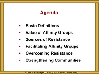 Meridian Facilitating Affinity Groups | PPT