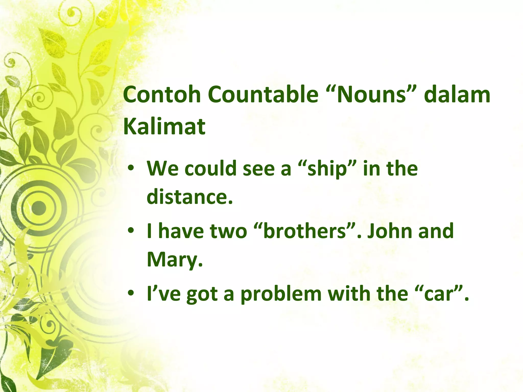 countable and uncountable noun | PPT