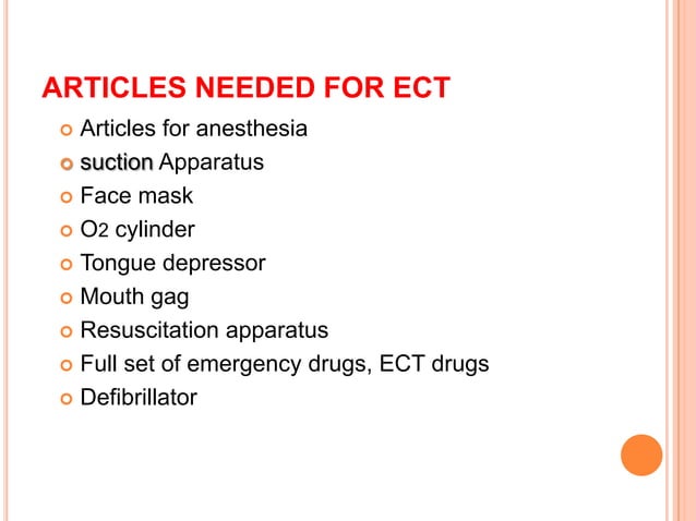 Electroconvulsive Therapy (ECT) | PPTX | Physical Therapy | Wellness