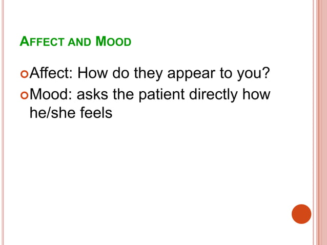 Mental State Examination | PPTX | Mental Health | Diseases and Conditions