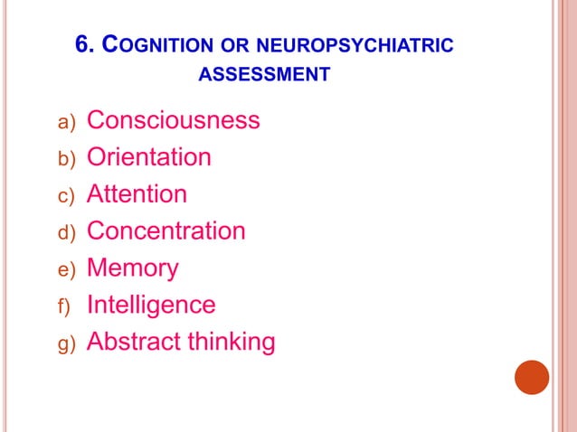 Mental State Examination | PPTX | Mental Health | Diseases and Conditions