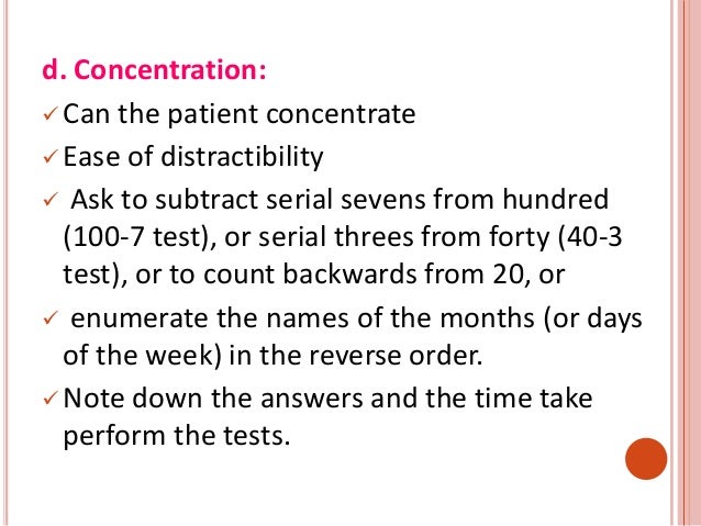 Mental State Examination