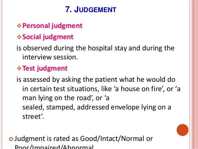 Mental State Examination