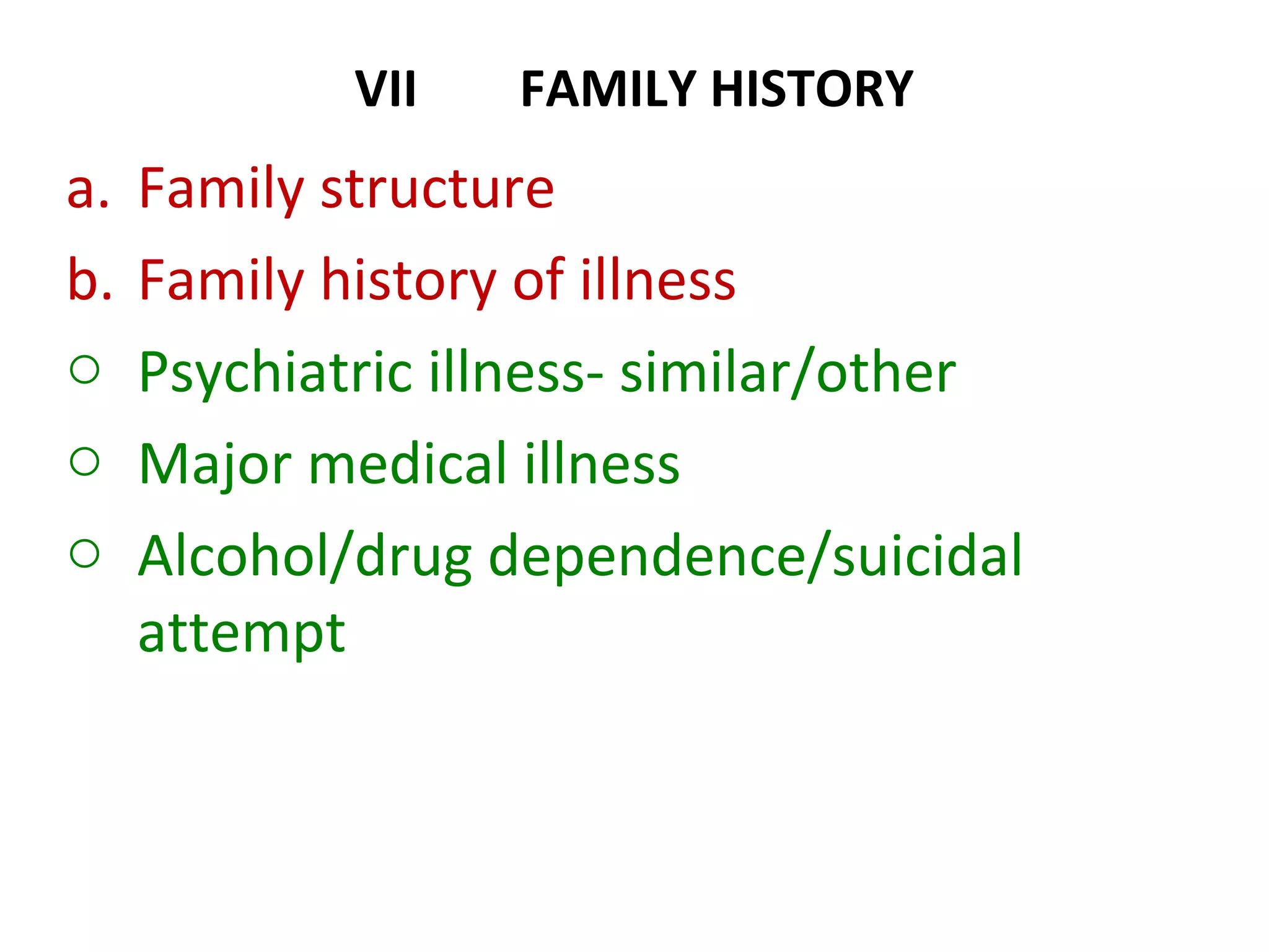 PSYCHIATRIC HISTORY COLLECTION | PPT