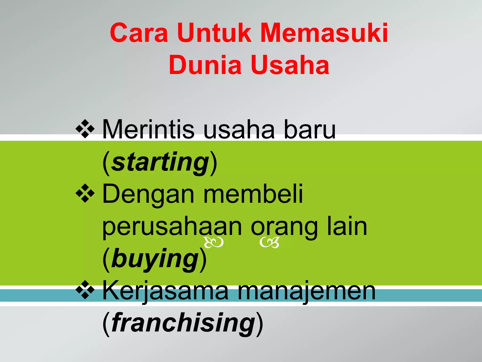 Merintis usaha baru dan model pengembangan | PPT