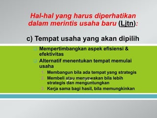 Merintis usaha baru dan model pengembangan | PPT