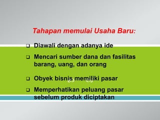 Merintis usaha baru dan model pengembangan | PPT