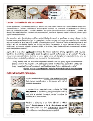 Merit Profile Executive Brief | PDF | Human Resources | Business