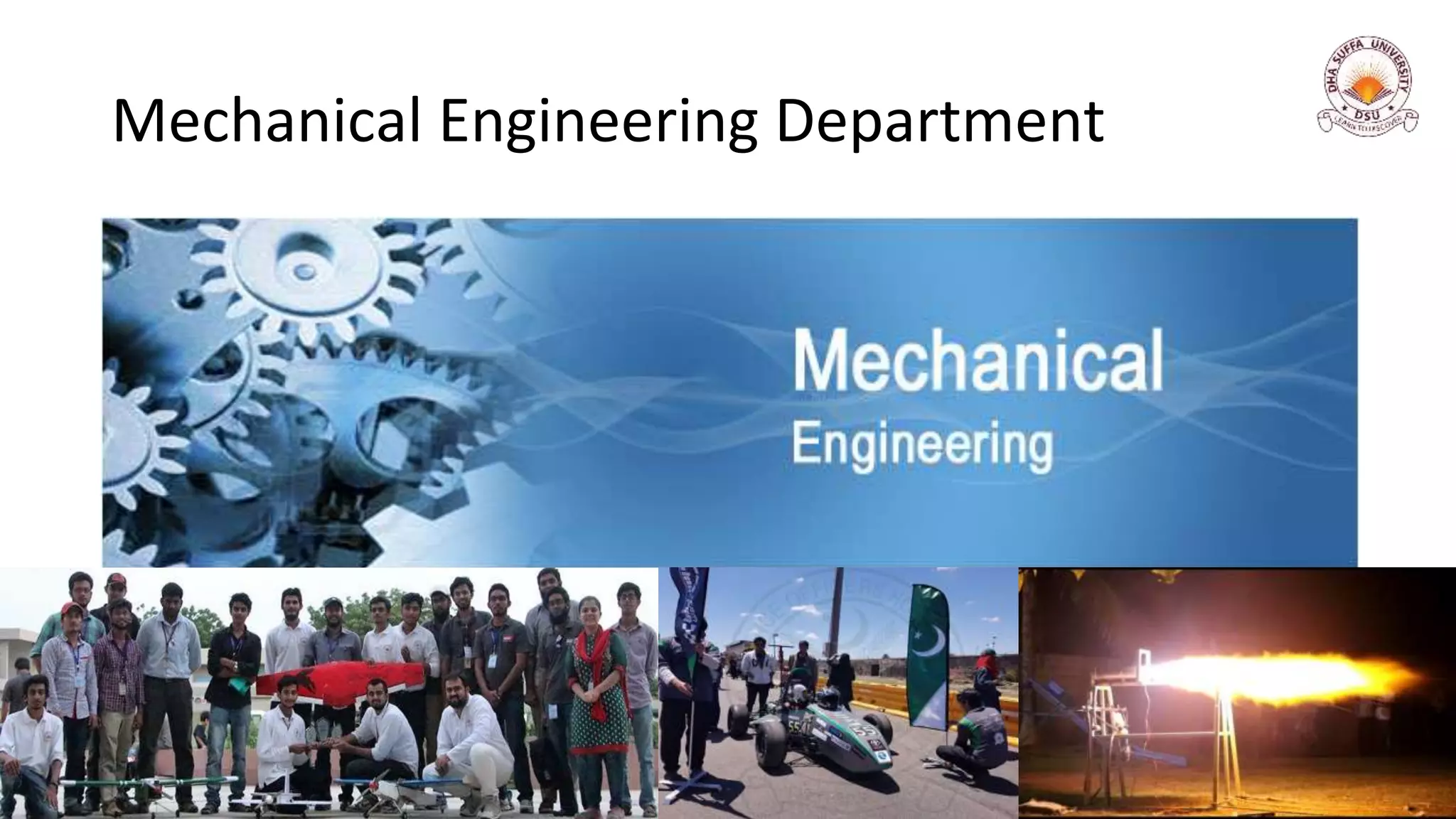 Marketing Presentation of Mechanical Engineering @ DSU for High School ...