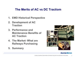 Merits Of Ac Vs Dc Locomotives | PDF