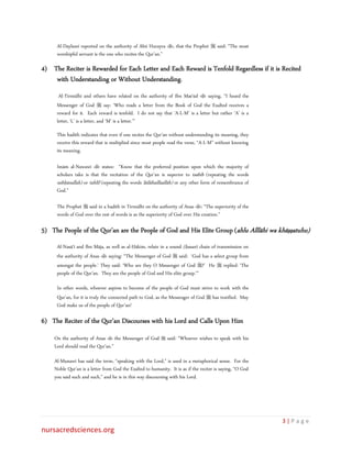 Merits of Reciting the Quran | PDF