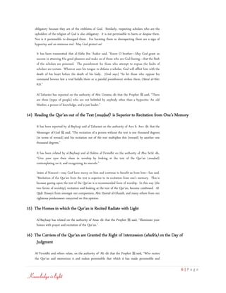 Merits of Reciting the Quran | PDF