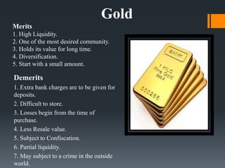 Merits & demerits of types of investment | PPTX