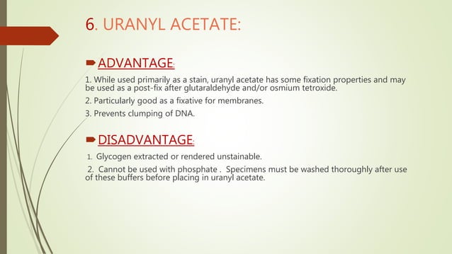 Merits and demerits of different fixatives | PPTX | Chemistry | Science