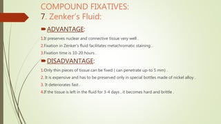 Merits and demerits of different fixatives | PPTX