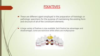 Merits and demerits of different fixatives | PPTX
