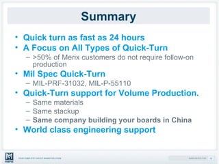 Merix Qta Overview A | PPT