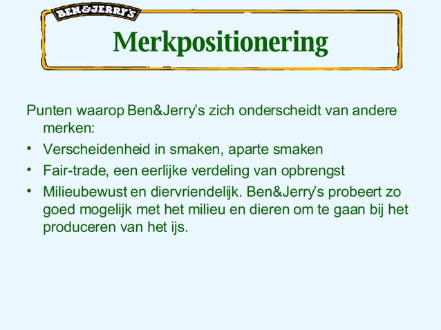 Merk Ben&Jerry'S | PPT