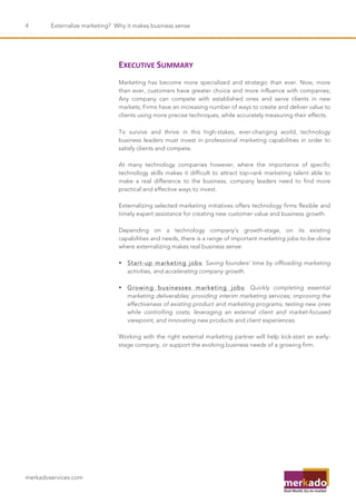 Externalize marketing? When it makes business sense. | PDF