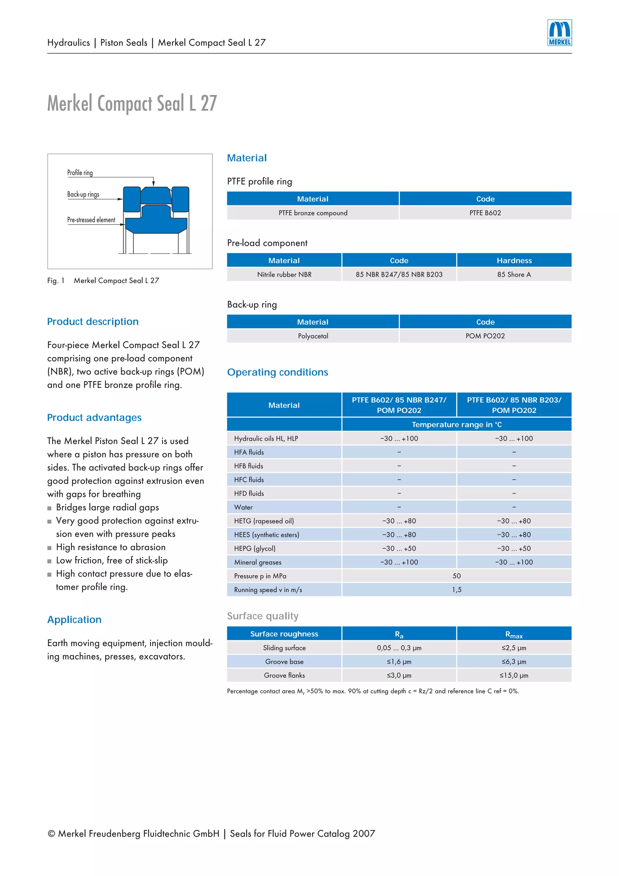 Merkel compact seal_l-27 | PDF