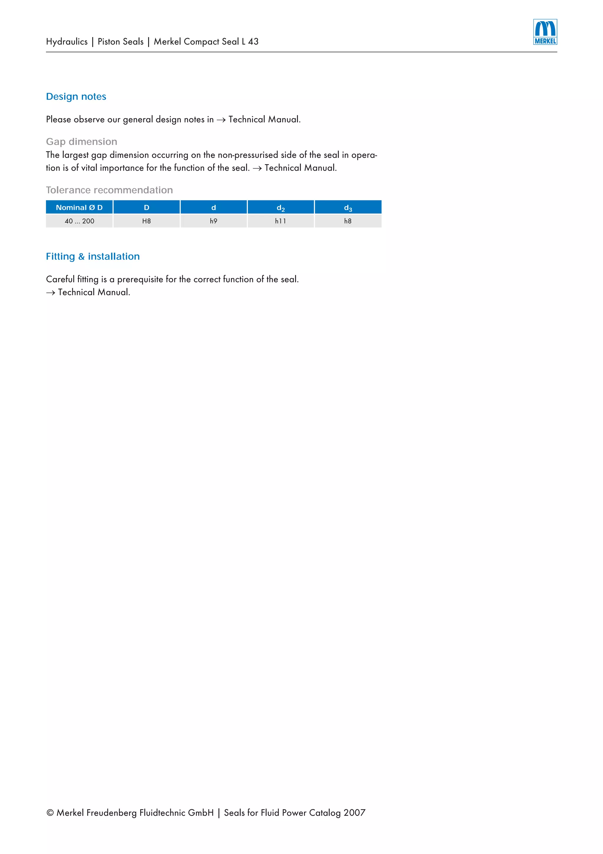 Merkel compact seal_l-43 | PDF
