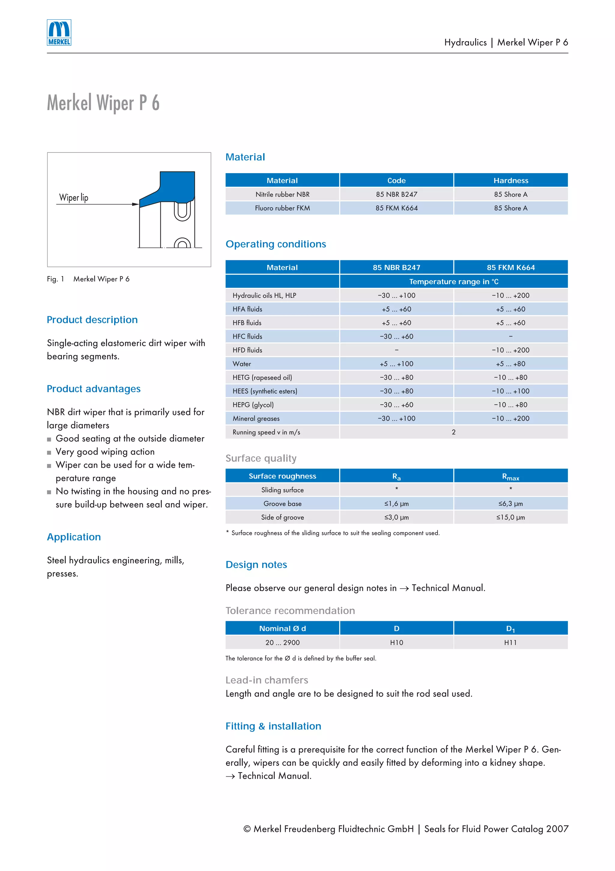 Merkel wiper p-6 | PDF