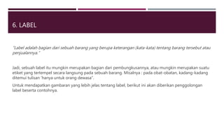 Merk, pembungkusan, dan label | PPT