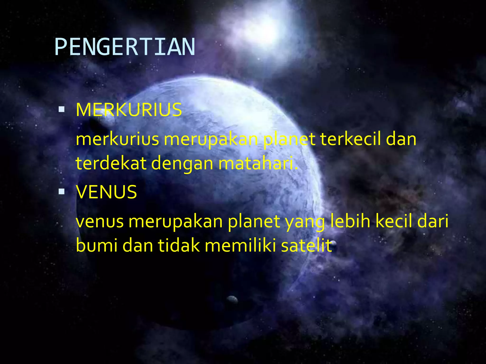 Merkurius venus | PPT