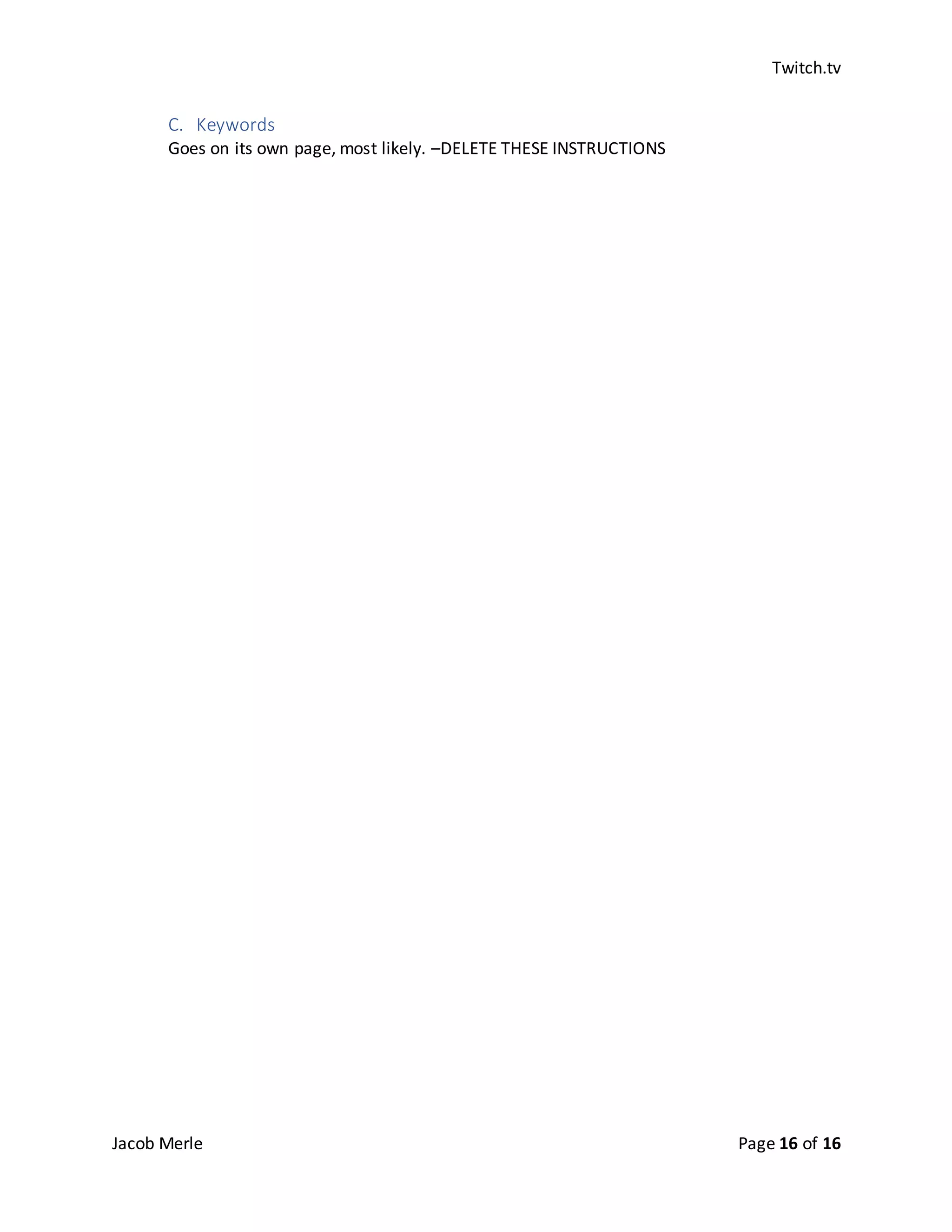 Digital Marketing Plan: Twitch Live Streaming Services | PDF