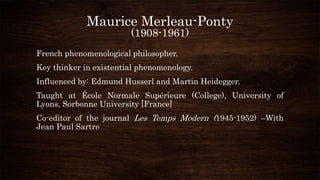 Cinema and Maurice Merleau-Ponty | PPTX