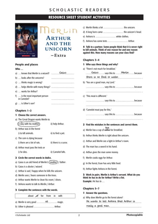 แบบทดสอบเรื่อง Merlin | PDF