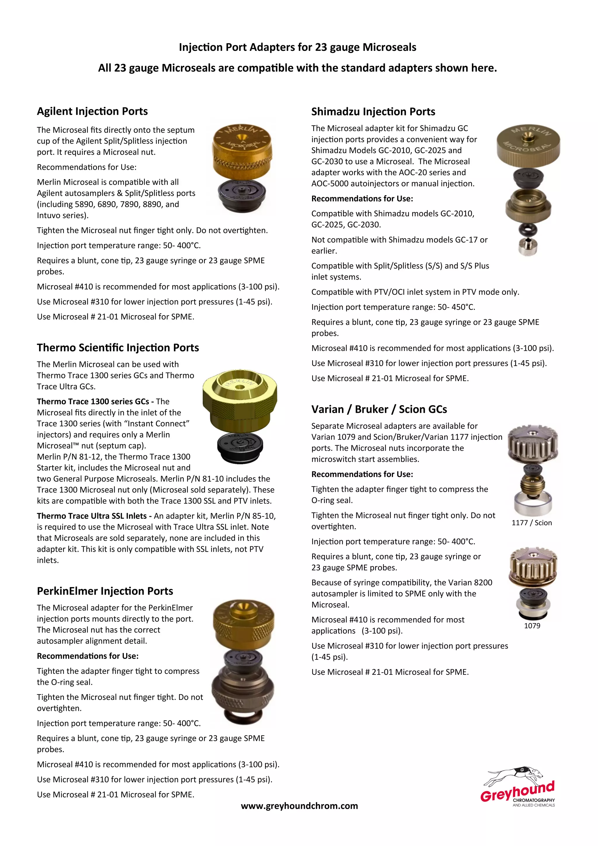 Merlin Microseal For Gas Chromatography, A complete Guide | PDF