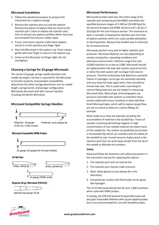 Merlin Microseal For Gas Chromatography, A complete Guide | PDF