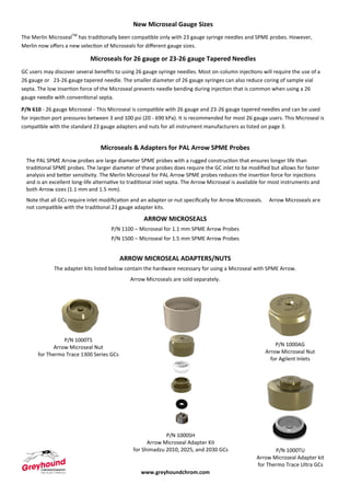 Merlin Microseal For Gas Chromatography, A complete Guide | PDF
