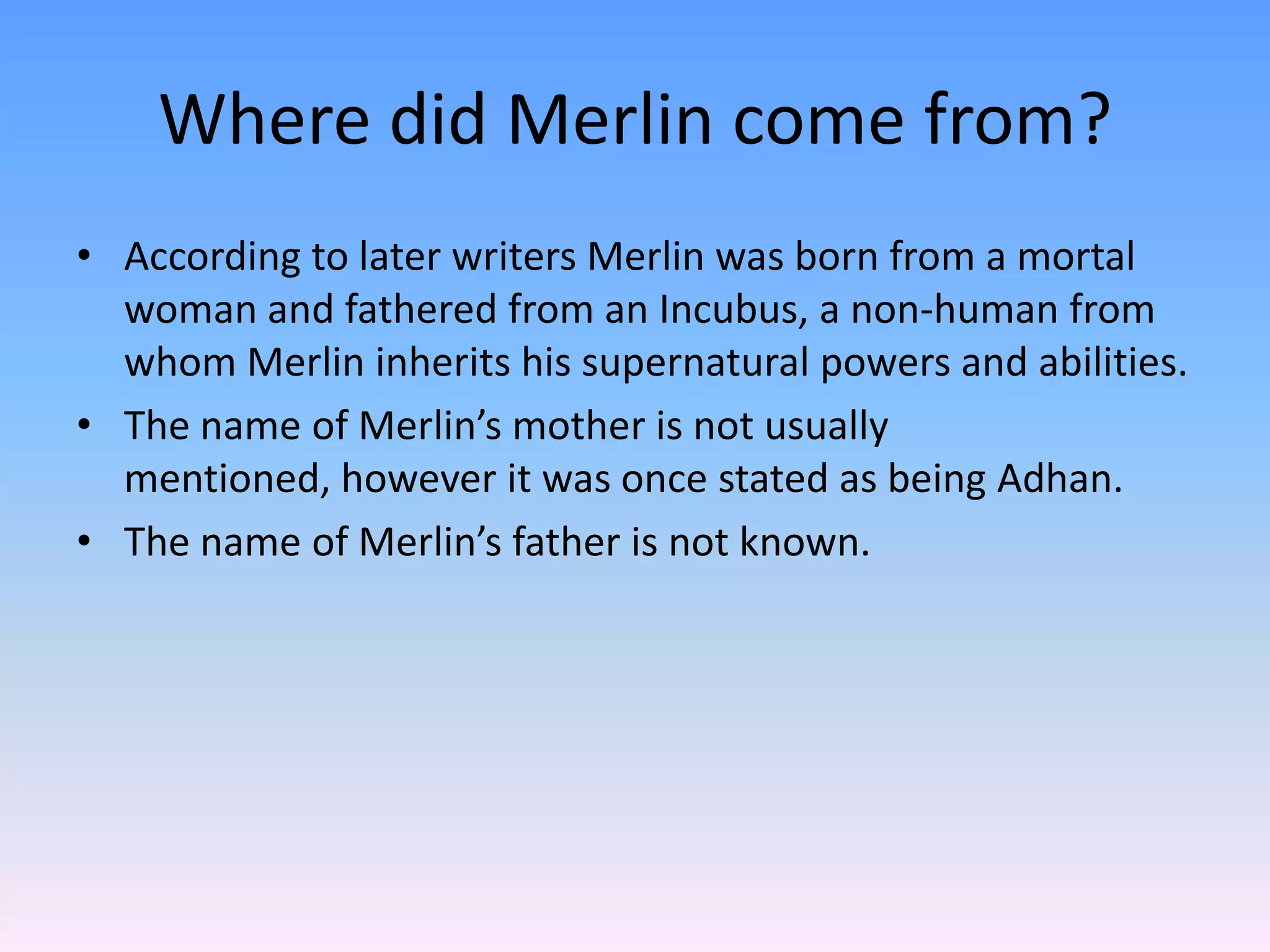 Merlin power point | PPTX