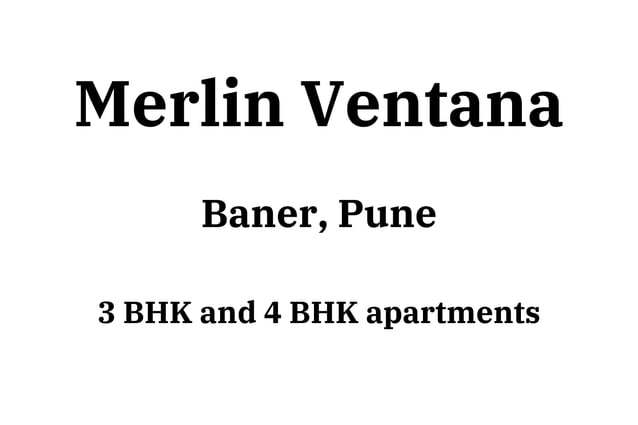 Merlin Ventana project in Baner Pune | E-Brochure | PDF