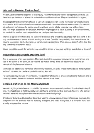 Mermaid ; queen of the seas | PDF | Genres