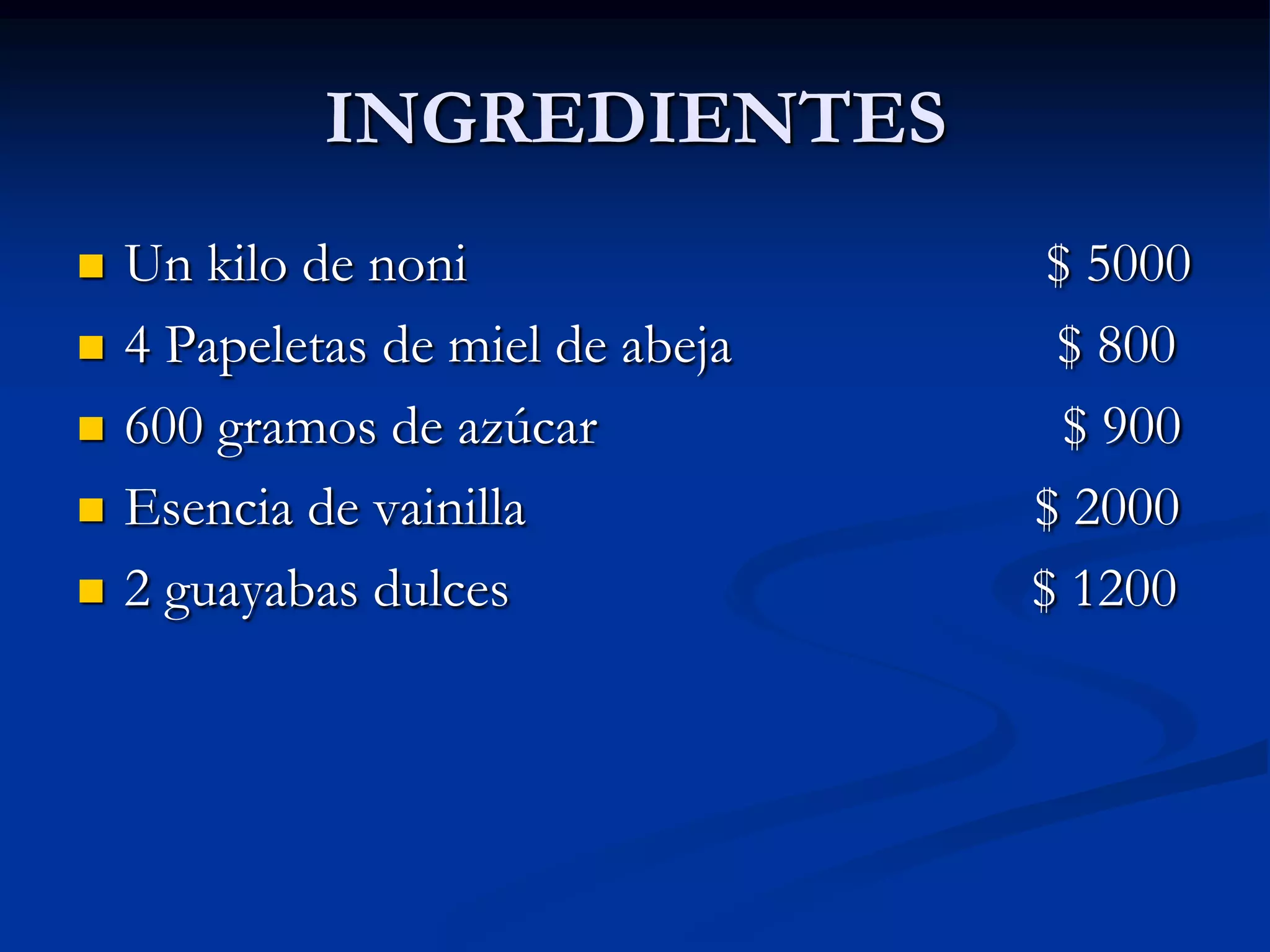 Mermelada de noni con guayaba | PPT