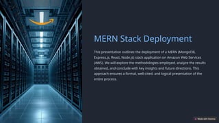 MERN-Stack-Deployment || ICT ENGINEERING | PPTX
