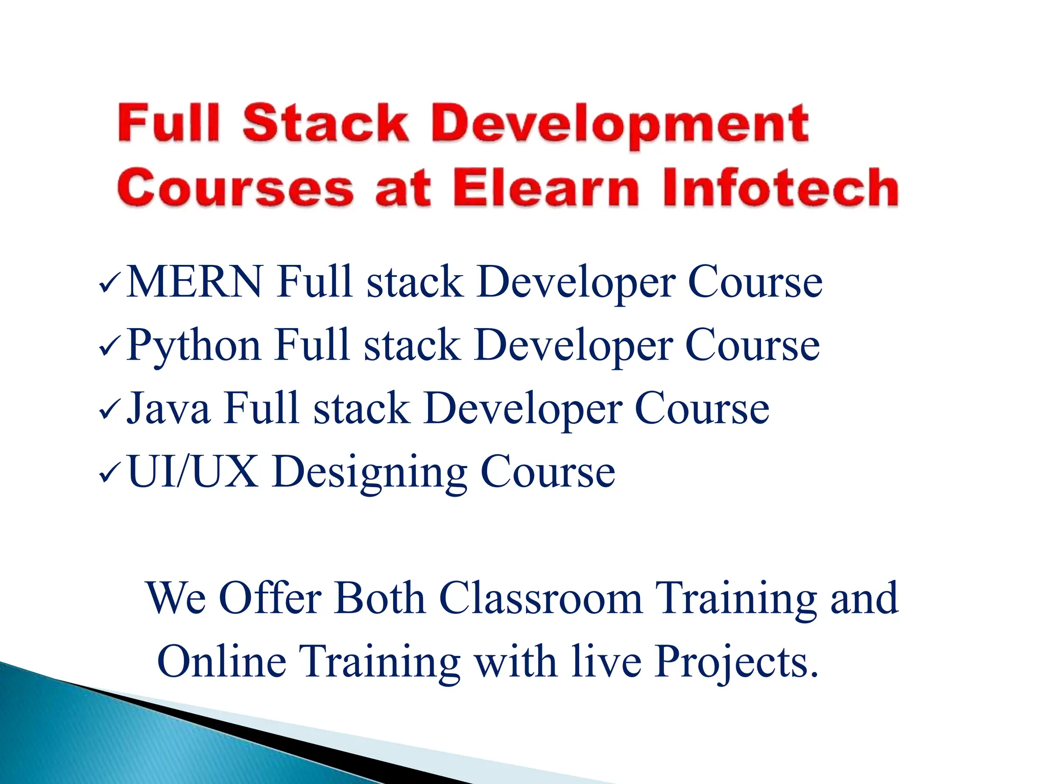 MERN Full Stack Training in Hyderabad | PPT
