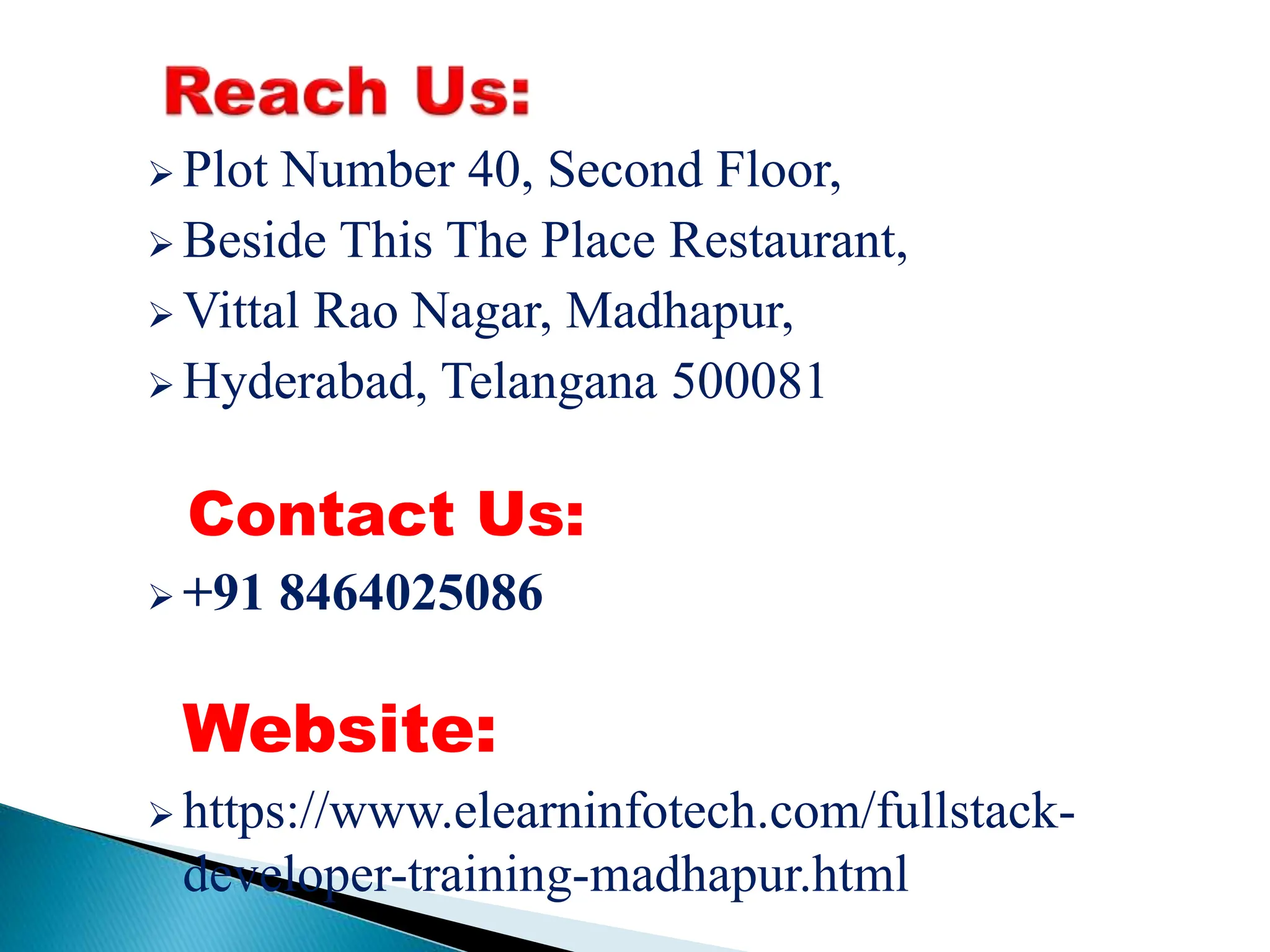 MERN Full Stack Training in Hyderabad | PPT