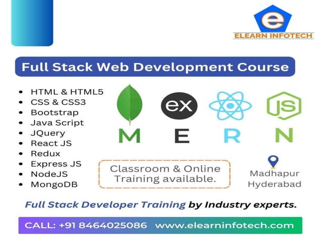 MERN Full Stack Training in Hyderabad | PPT
