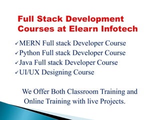 MERN Full Stack Training in Hyderabad | PPT